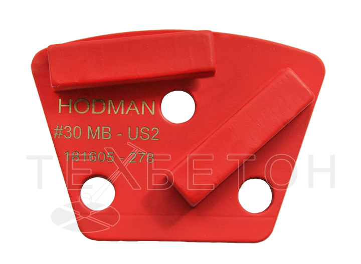 ТЕХБЕТОН Пад алмазный шлифовальный HODMAN #100US (160/125) 2 сегмента ...